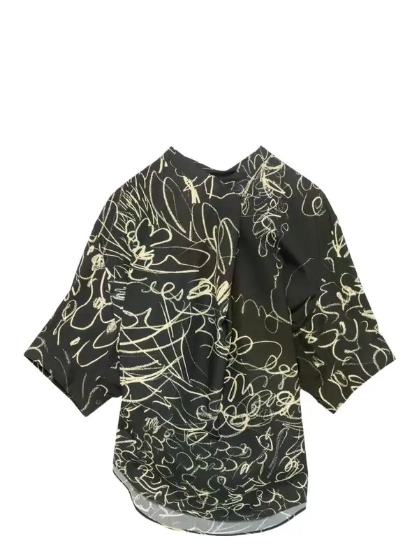 JNBY Botanical Line Short-sleeve Top - Black