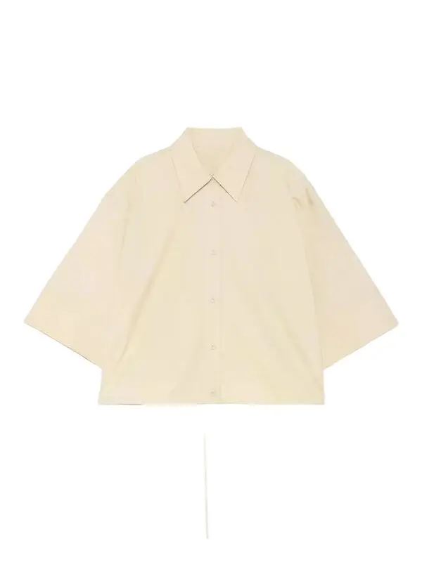 LESS Cropped Poplin Shirt - Neutrals