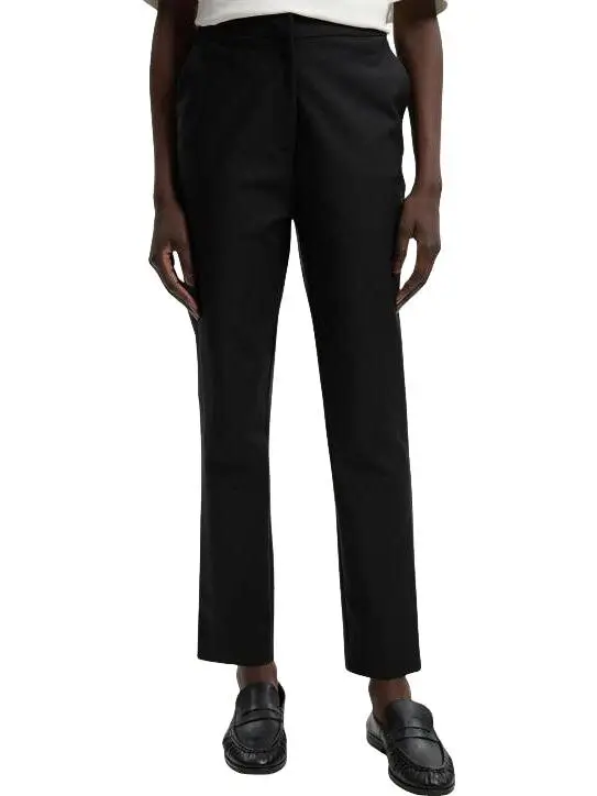 Karen Millen Essential Techno Woven Trousers - Black
