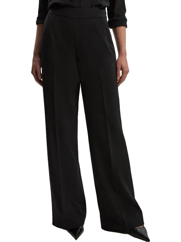 Karen Millen Archive Satin Kickflare Trouser - Black