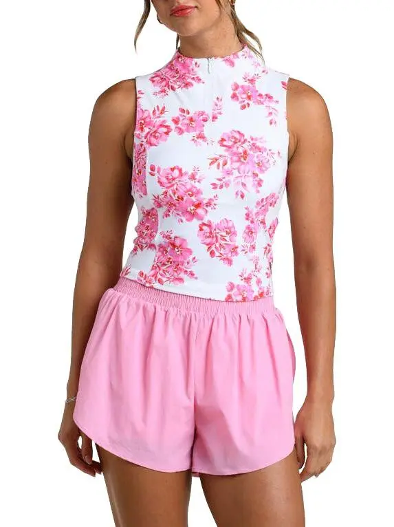 La Blanca Sleeveless Half Zip Top - White