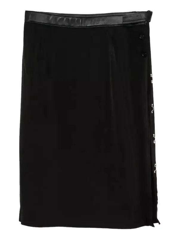 Undercover Buckle Zip Skirt - Black