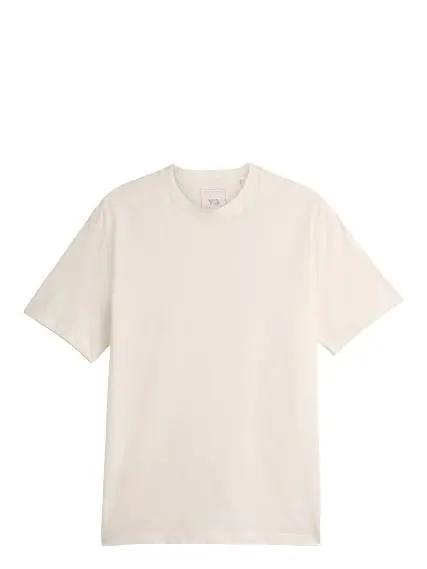 Adidas Y3 Regular Short Sleeve Tee Shirt - Chalk White