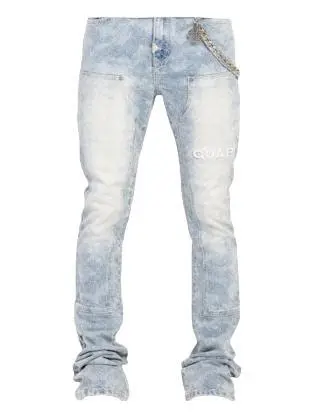 GUAPI Sashiko Denim Jeans - Aqua Blue