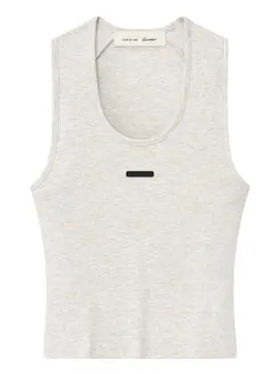 Fear Of God Essentials Rib Knit Fitted Tank - Oatmeal Heather