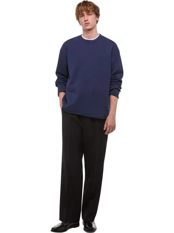 Helmut Lang Raw Hem Crewneck - Indigo