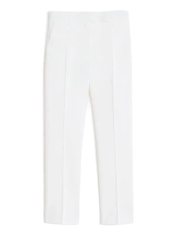 Max Mara Slim-fit Cotton Satin Trousers - Silk