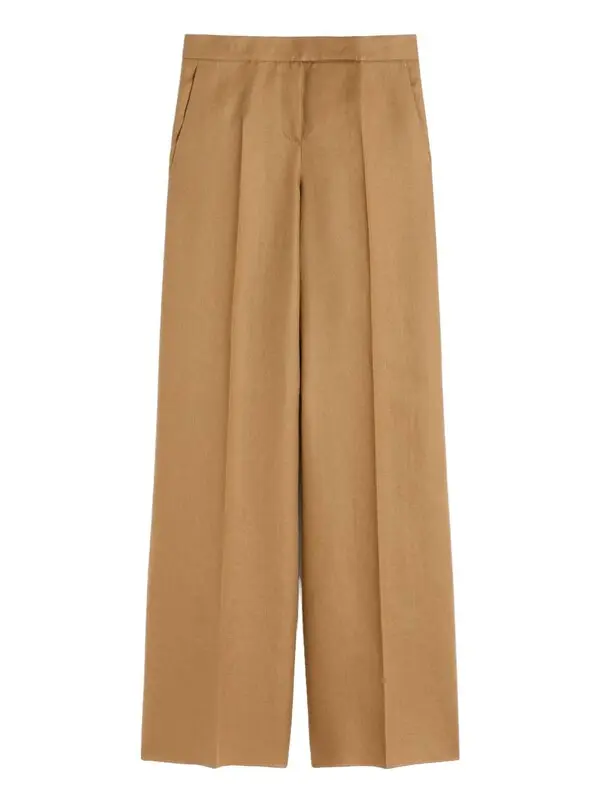 Max Mara Wide-fit Linen Trousers - Sand