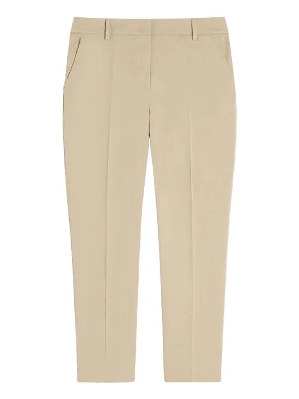 Max Mara Slim-fit Stretch Cotton Trousers - Sand
