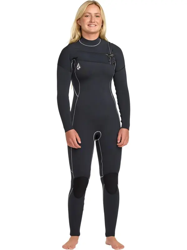 Volcom 4/3 Modulator Chest Zip Full Wetsuit - Black