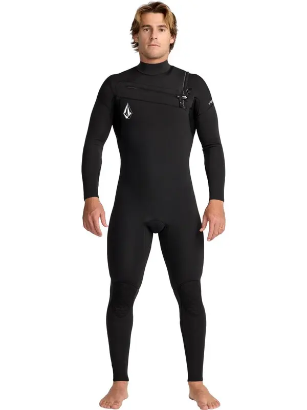 Volcom 3/2mm Modulator Chest Zip Full Wetsuit - Black