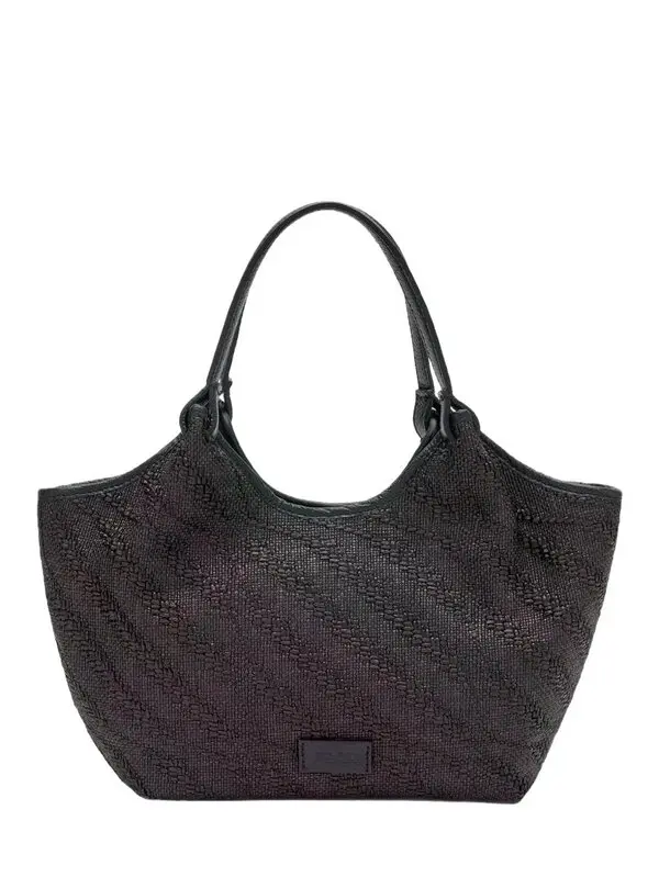 FRAU Mini Herringbone-effect Tote Bag - Brown