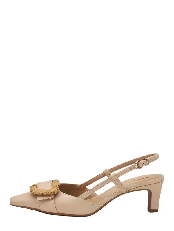 FRAU Buckle-strap Slingback Pumps - Neutrals