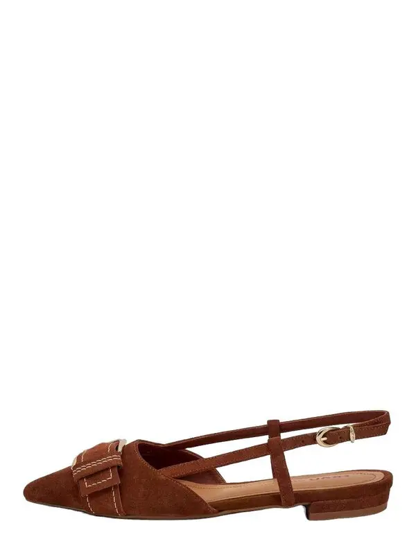 FRAU Buckle-detail Suede Pumps - Brown