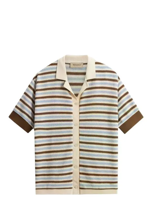 Woolrich Crochet Striped Shirt - Neutrals