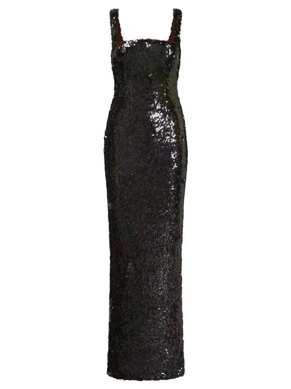 Rachel Gilbert Kaia Sequin Gown - Brown