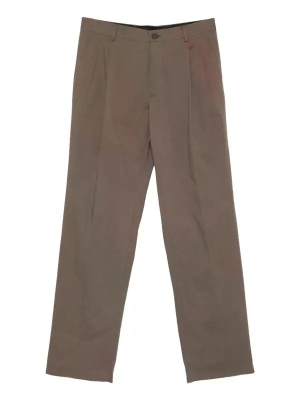 MANUEL RITZ Pleated Straight-leg Trousers - Brown