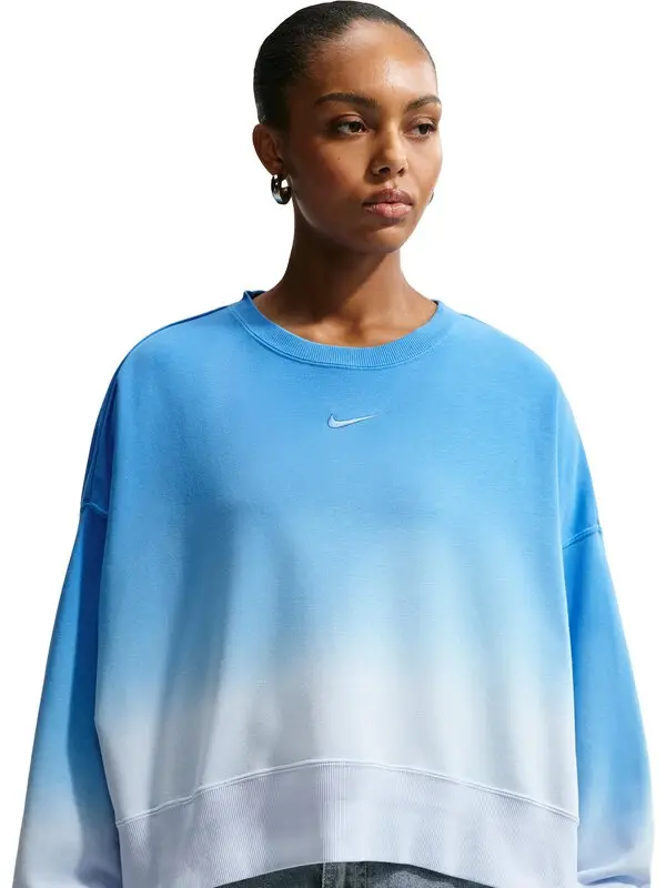 Nike Sportswear Phoenix Fleece Oversized Crew-neck Sweatshirt - Blue
