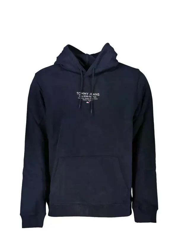 Tommy Hilfiger Logo-print Kangaroo-pocket Hoodie - Blue