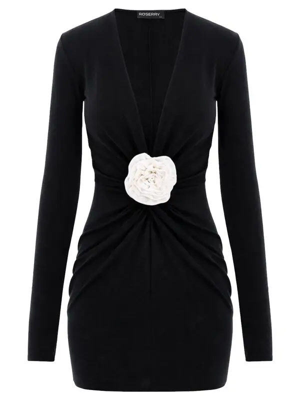 ROSERRY Mallorca Jersey Mini Dress - Black