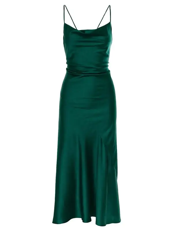 ROSERRY Tulum Satin Ankle Dress - Green