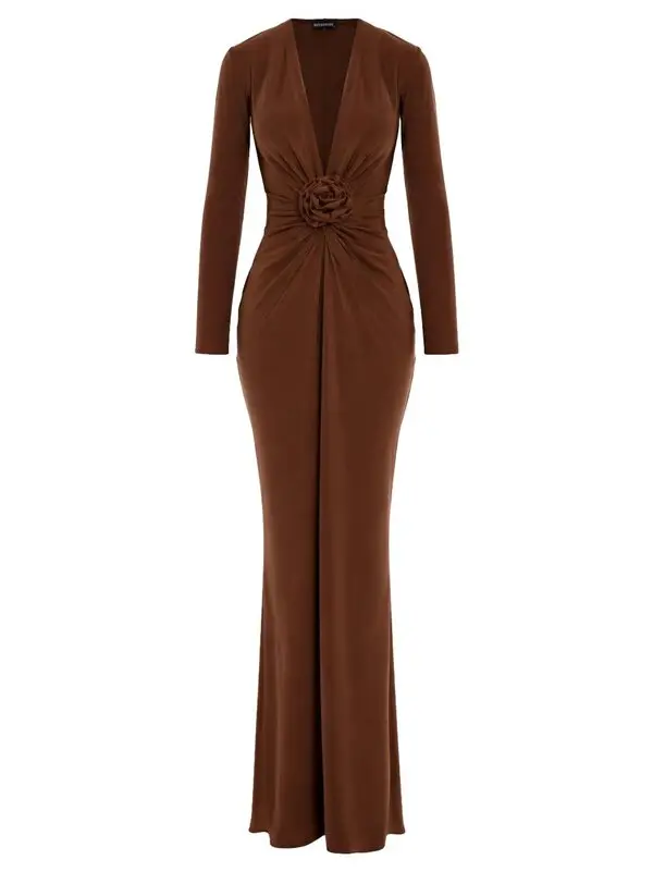 ROSERRY Mallorca Jersey Maxi Dress - Brown