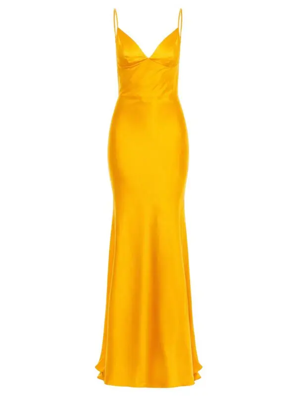 ROSERRY Como Satin Maxi Dress - Yellow