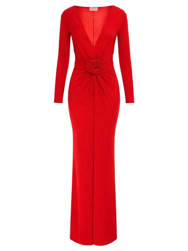 ROSERRY Mallorca Lurex Jersey Maxi - Red