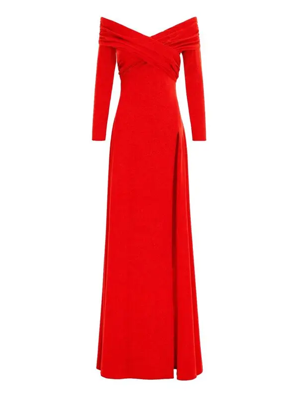 ROSERRY Tuscany Glitter Jersey Maxi Dress - Red