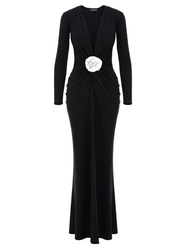 ROSERRY Mallorca Jersey Maxi Dress - Black