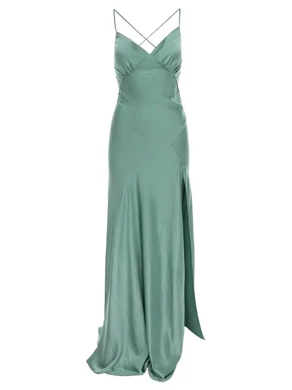 ROSERRY Seville Satin Maxi Dress - Green