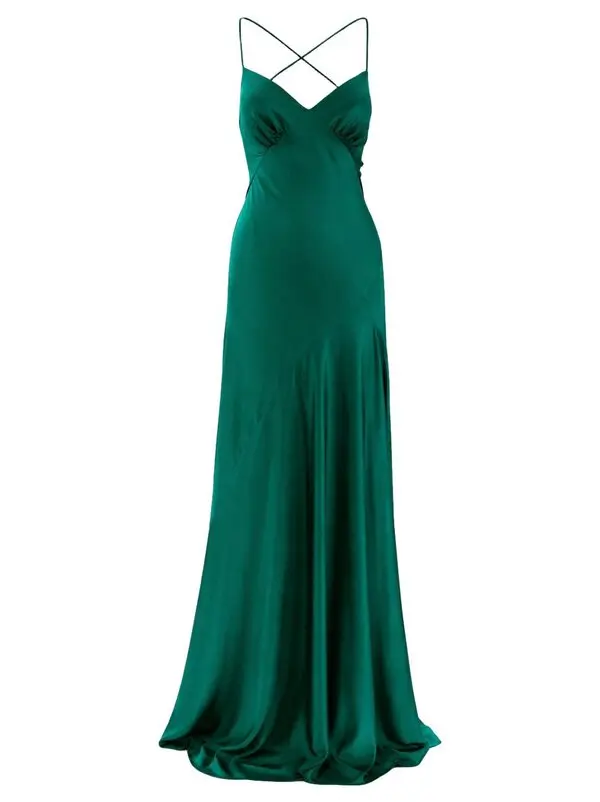 ROSERRY Seville Satin Maxi Dress - Green