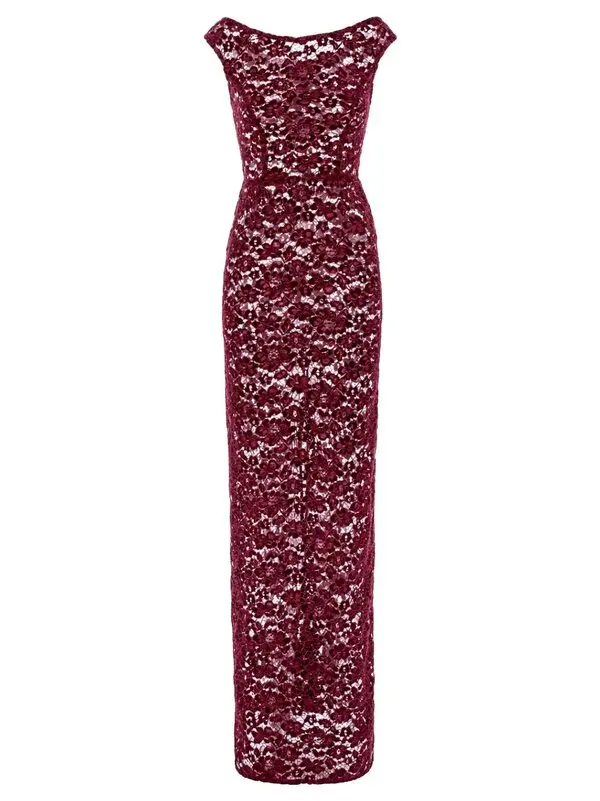ROSERRY Marseille Lace Maxi Dress - Burgundy