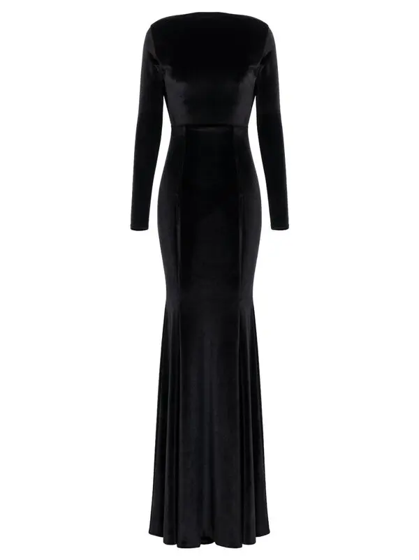 ROSERRY Velvet Maxi Dress - Black