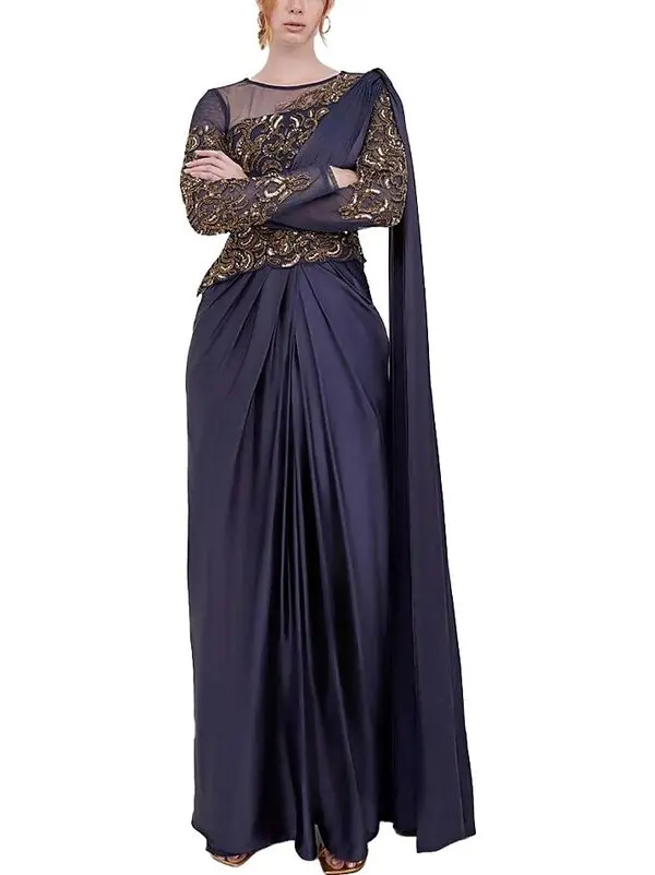 RAISHMA Nova Gown - Navy
