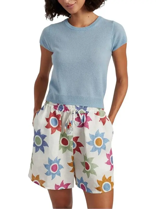 Chinti & Parker Air Pure Cashmere Tee - Sky Blue