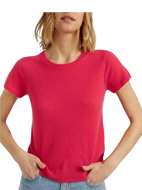 Chinti & Parker Air Pure Cashmere Tee - Water Melon Pink