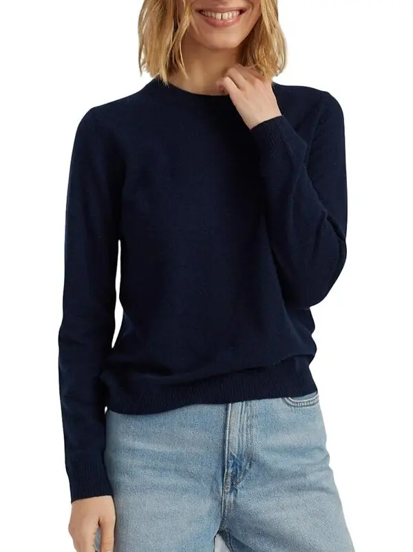 Chinti & Parker Air Cashmere Crewneck Sweater - Navy