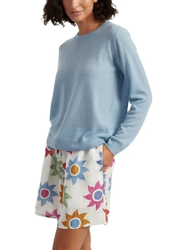Chinti & Parker Air Cashmere Crewneck Sweater - Sky Blue