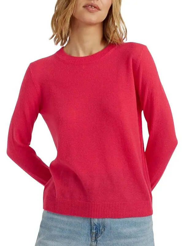 Chinti & Parker Air Cashmere Crewneck Sweater - Water Melon Pink