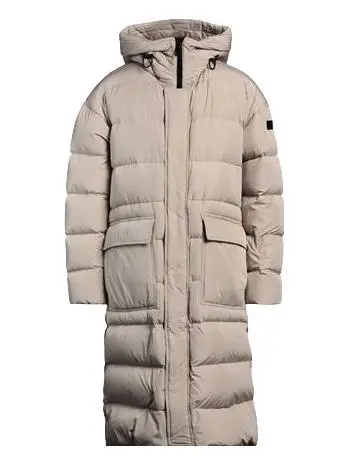 Peuterey Quilted Long Sleeve Down Coat - Beige