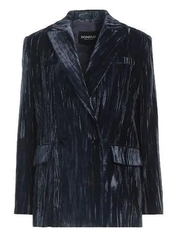 DONDUP Velvet Double-breasted Blazer - Navy