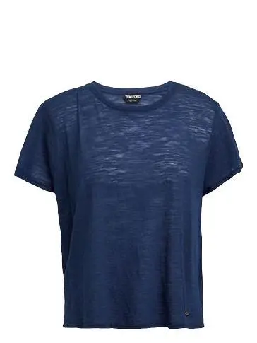 TOM FORD T-shirt In Cotton And Polyester - Navy