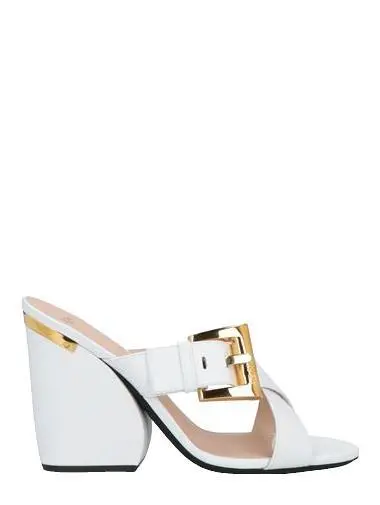 N°21 Leather Sandals With Appliqués - White