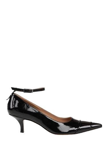 MAISON MARGIELA Patent Leather Pumps With Ankle Strap - Black