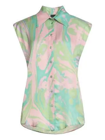 Pinko Viscose Multicolor Printed Shirt - Green
