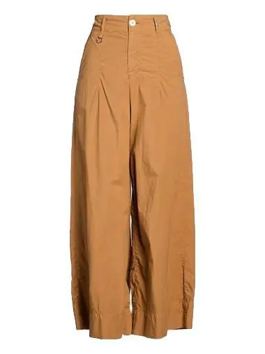 High Flared Cotton Pants - Beige