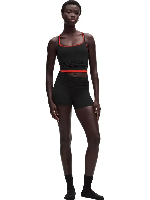 Lululemon Groove Foldover Mid-rise Short - Black