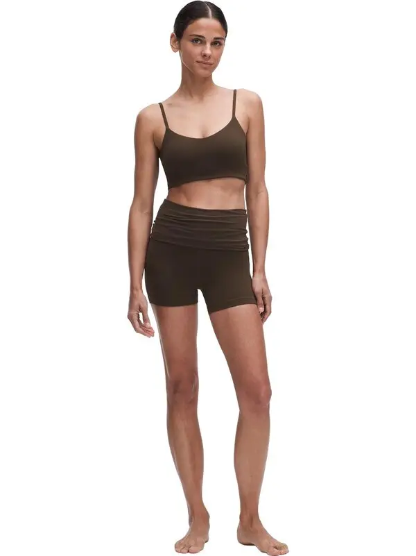 Lululemon Groove Foldover Mid-rise Short - Walnut Crunch
