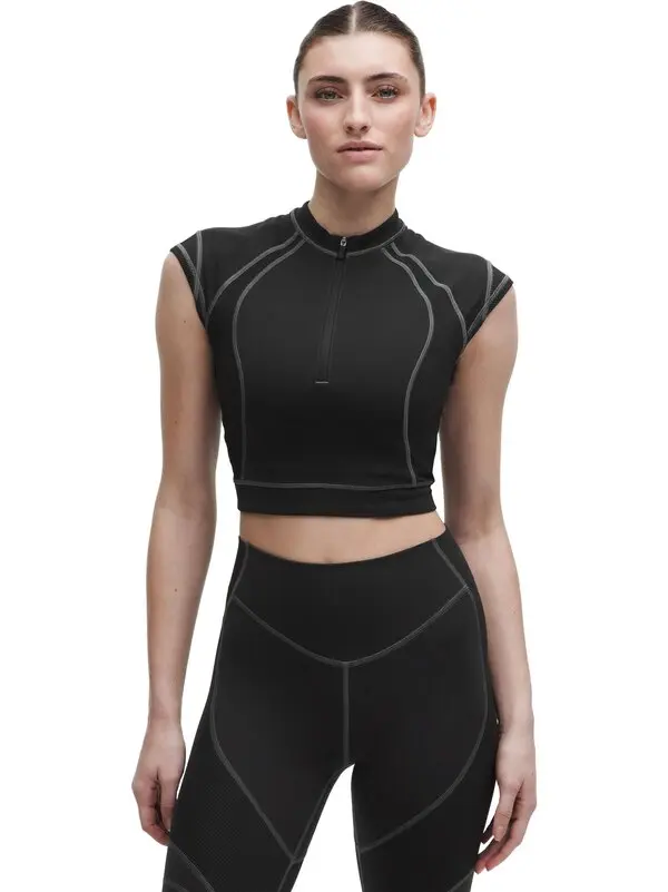 Lululemon Everlux Panelled Short-sleeve Shirt - Black